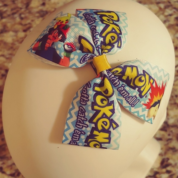 SquirlyGirlyBoutique | Accessories | Pokemon Bow | Poshmark